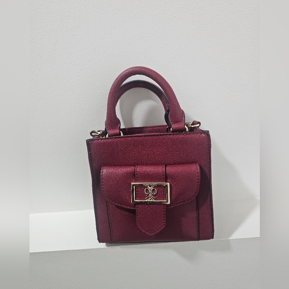 Nine West | Bags | Nine West Mini Satchel Crossbody Burgundy | Poshmark